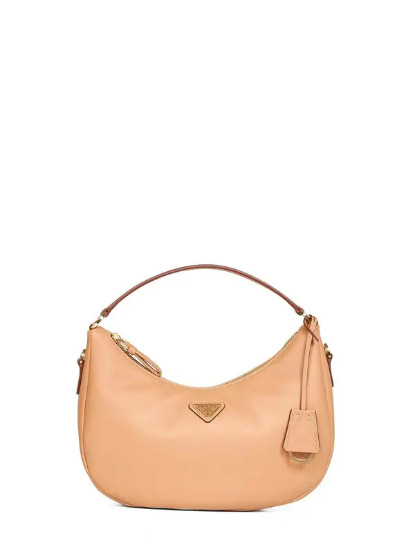 Prada Borse Natural Hobo Shoulder Bag In Calf Leather - Multicolor