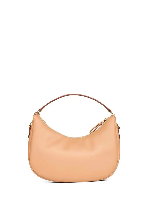 Prada Borse Natural Hobo Shoulder Bag In Calf Leather - Multicolor