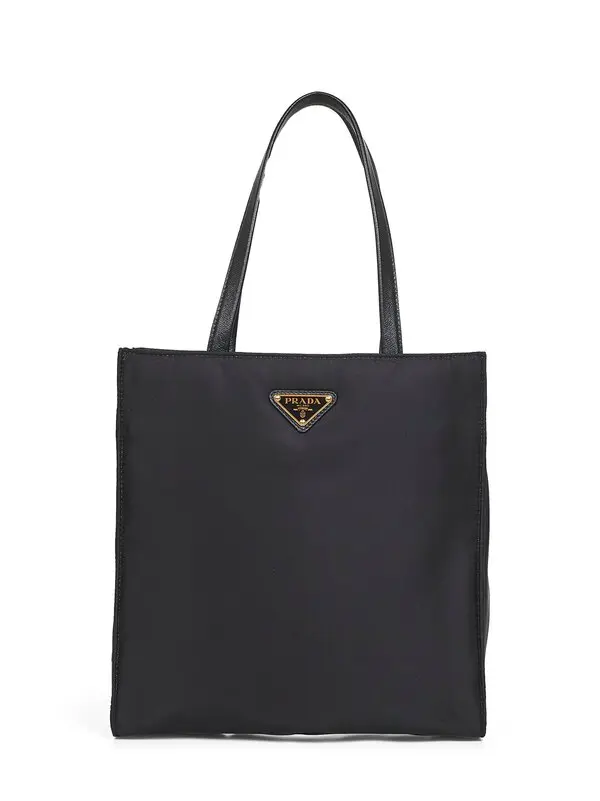Prada Borse Black Shopping Bag With Shoulder Strap