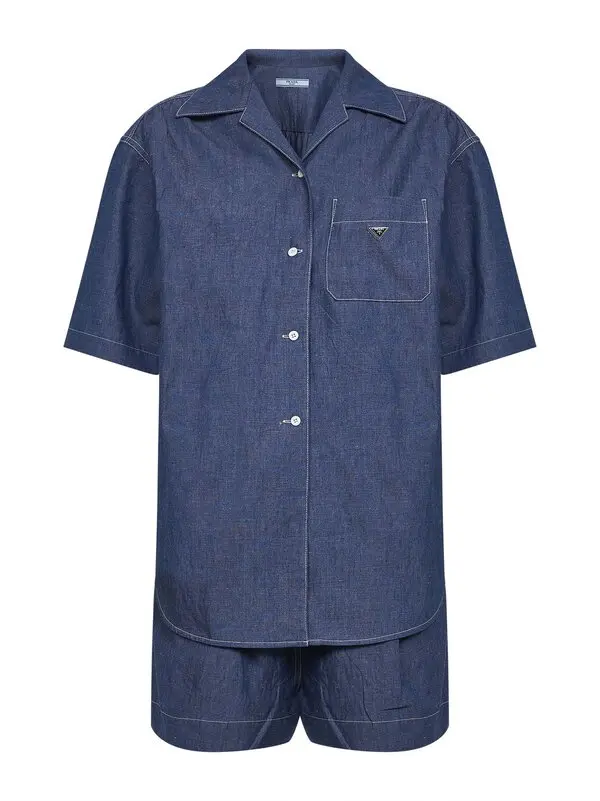 Prada Cotton Linen Detachable Playsuit
