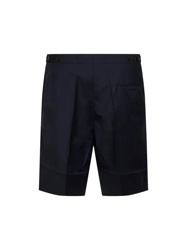 Prada Tailored Virgin Wool And Mohair Bermuda Shorts