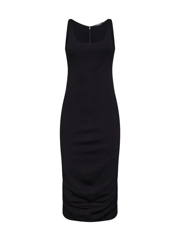Jacquemus Black The Regata Draped-effect Midi Dress