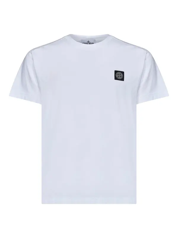 Stone Island White 60/2 Cotton Jersey Slim-fit T-shirt - Multicolor
