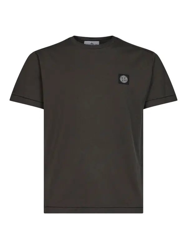 Stone Island Coal Grey 60/2 Cotton Jersey Slim-fit T-shirt