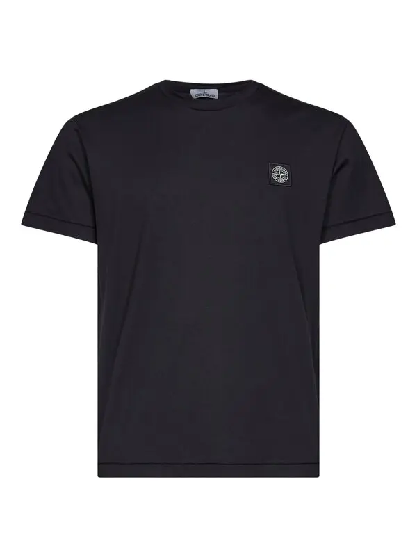 Stone Island Black 60/2 Cotton Jersey Slim-fit T-shirt - Multicolor