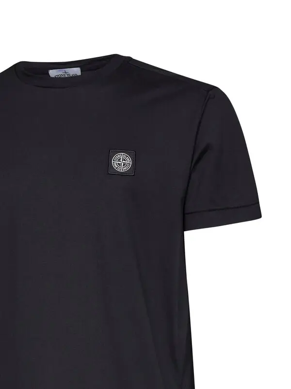 Stone Island Black 60/2 Cotton Jersey Slim-fit T-shirt - Multicolor