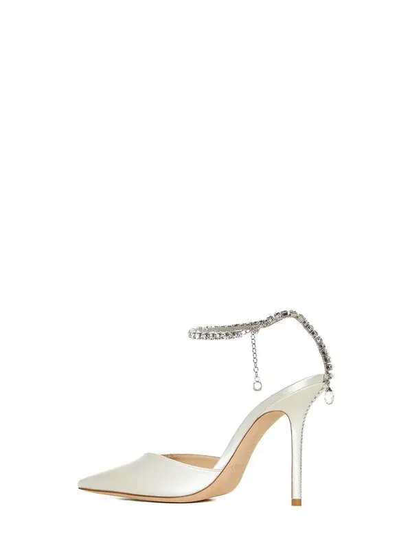 JIMMY CHOO Saeda Satin Pumps With Crystal Embellishments - Multicolor