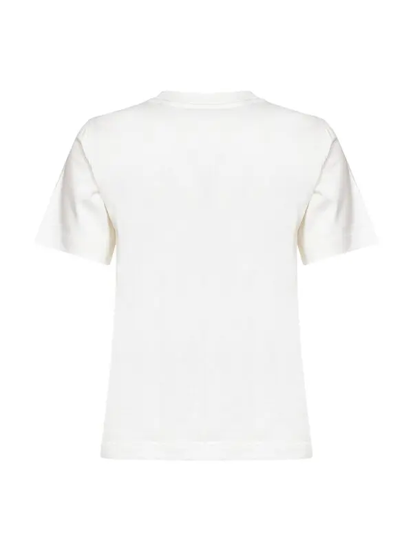 Burberry Chalk White Cotton Ekd Check T-shirt
