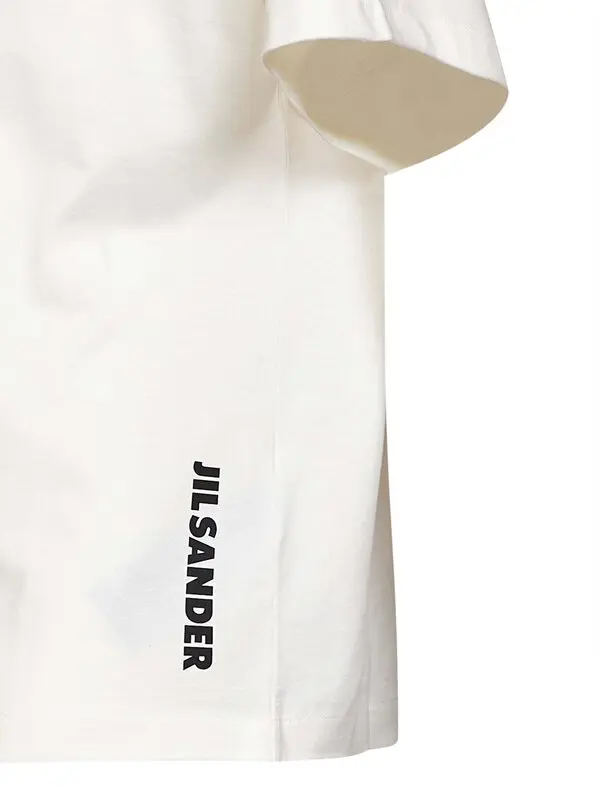 JIL SANDER Porcelain Cotton Boxy T-shirt With Logo