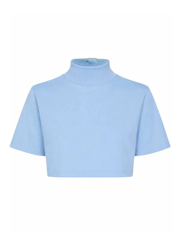 Alaïa Cropped Cotton Jersey T-shirt - Multicolor