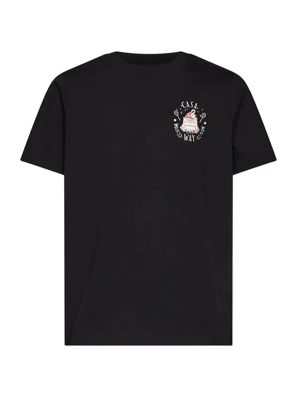 Casablanca Black Cotton Jersey Casa Way T-shirt - Multicolor