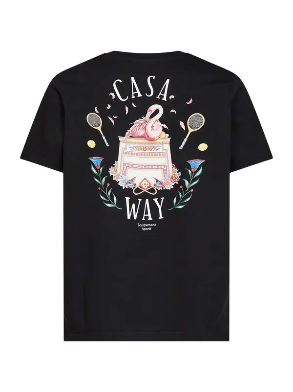 Casablanca Black Cotton Jersey Casa Way T-shirt