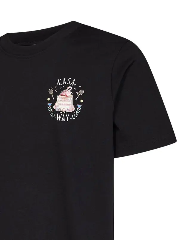 Casablanca Black Cotton Jersey Casa Way T-shirt