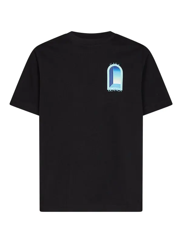 Casablanca Black Cotton Jersey Gradient L'arche T-shirt