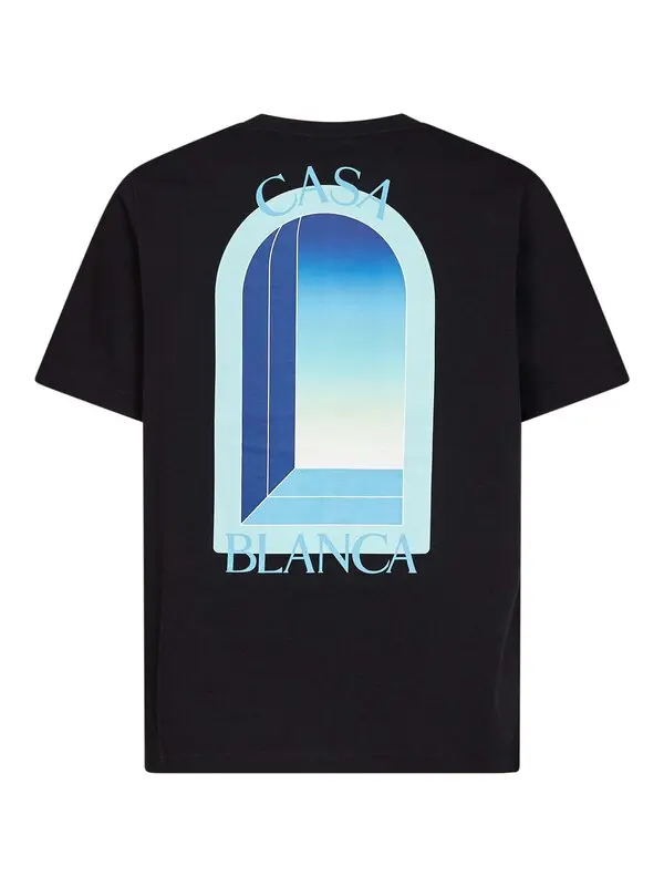 Casablanca Black Cotton Jersey Gradient L'arche T-shirt