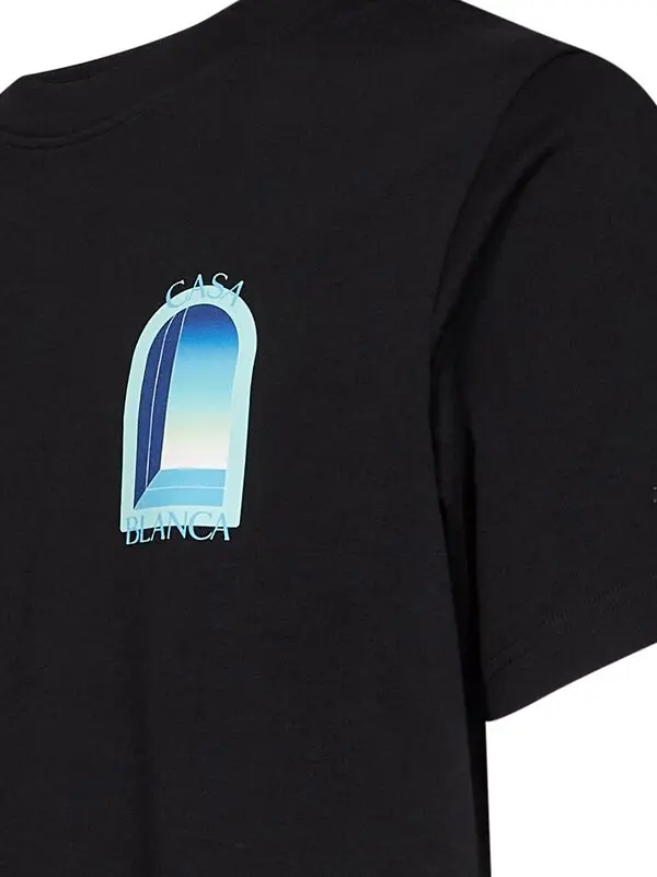 Casablanca Black Cotton Jersey Gradient L'arche T-shirt