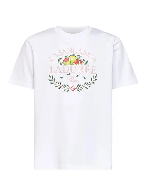 Casablanca White Cotton Jersey Laduree X T-shirt - Multicolor
