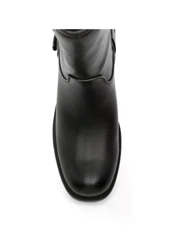 Guess Buckle-detail Leather Boots