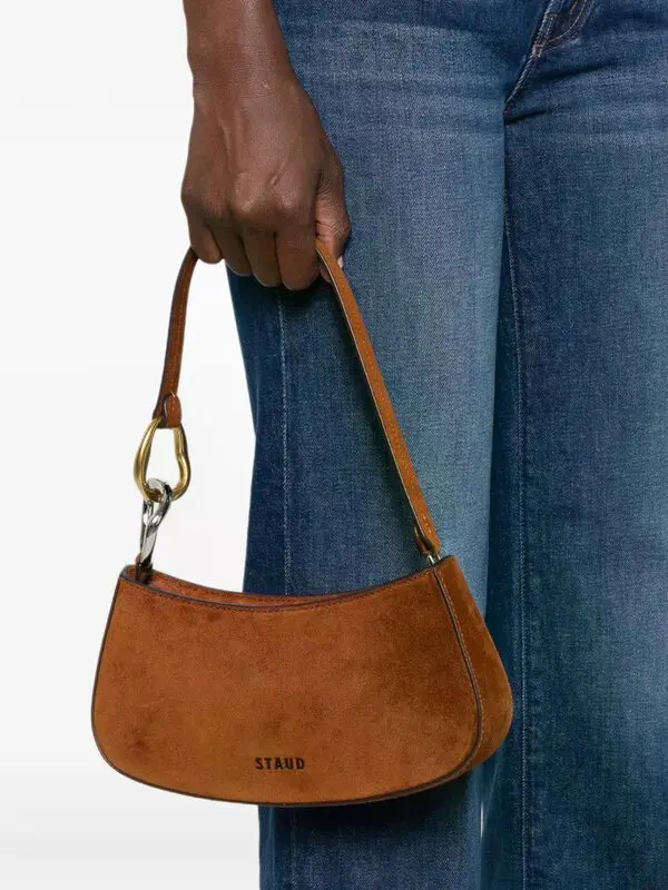 Staud Ollie Suede Shoulder Bag - Brown