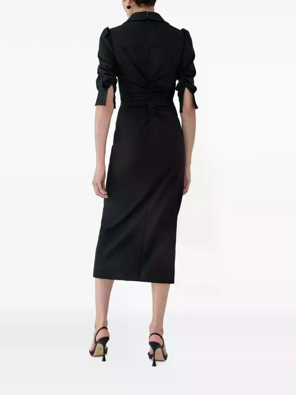 Carolina Herrera Ruched Midi Dress