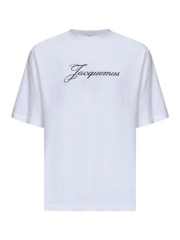 Jacquemus White Jersey The Logo-printed T-shirt - Multicolor