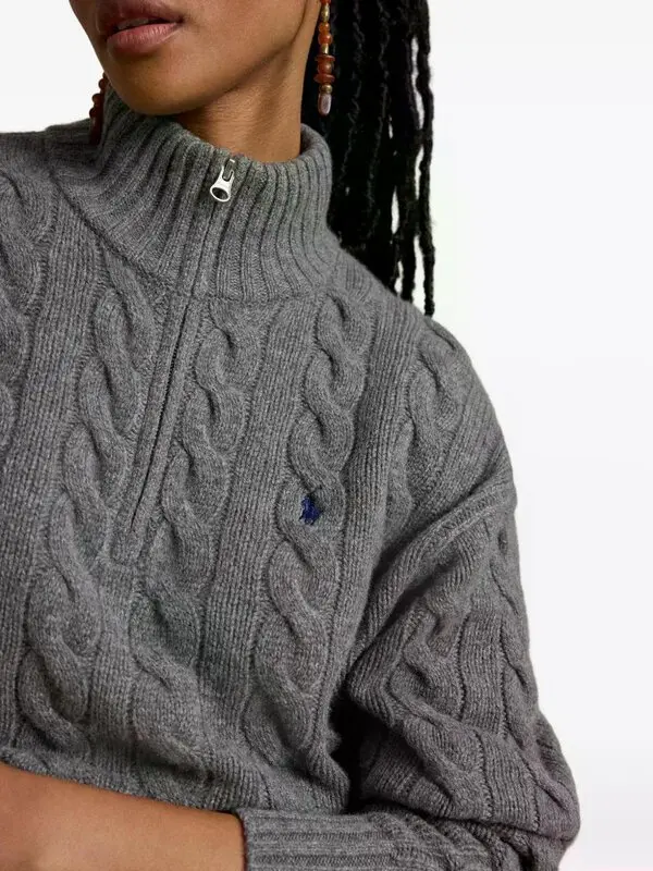 Polo Ralph Lauren Cable-knit Embroidered-logo Sweater