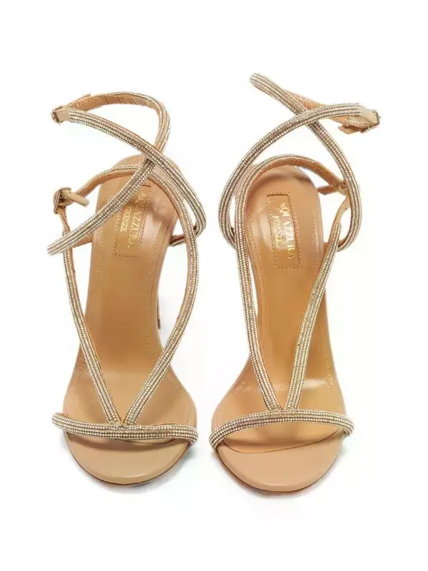 AQUAZZURA Moondust Crystal-embellished Heeled Sandals