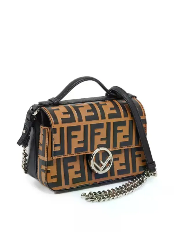 Fendi Micro Double Baguette Leather Tote Bag