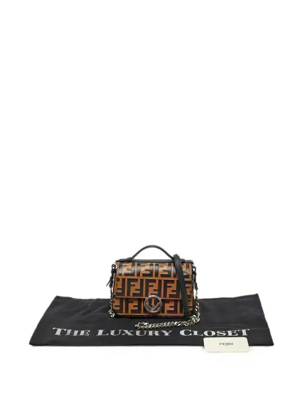 Fendi Micro Double Baguette Leather Tote Bag