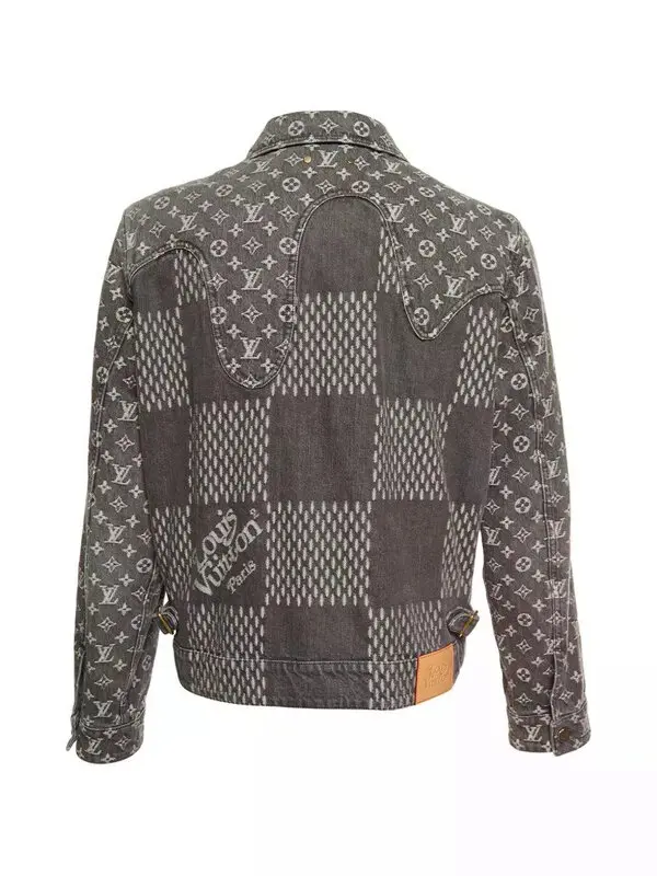 LOUIS VUITTON Monogram Giant Damier Denim Jacket - Grey