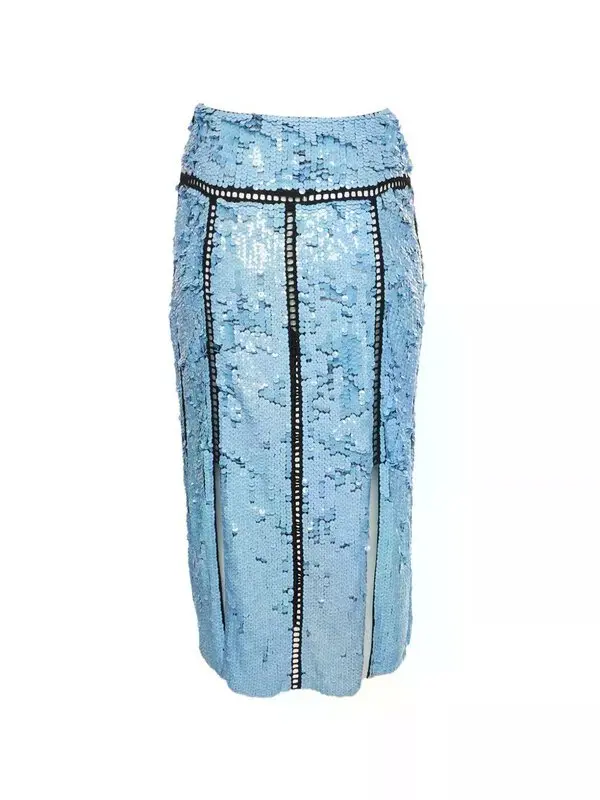 Emilio Pucci Sequin Embellished Midi Skirt - Blue