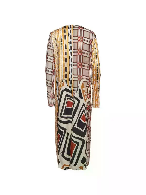 Dsquared2 Printed Long-sleeve Midi Dress