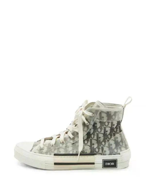 Dior B23 Oblique High-top Sneakers - White