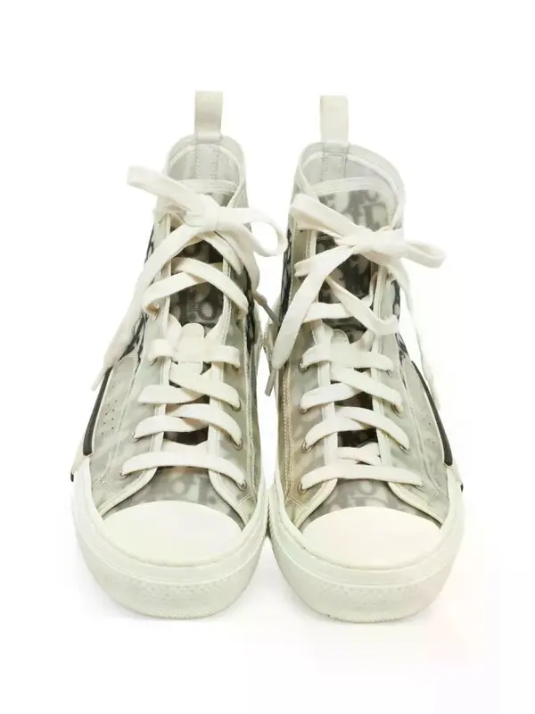 Dior B23 Oblique High-top Sneakers - White