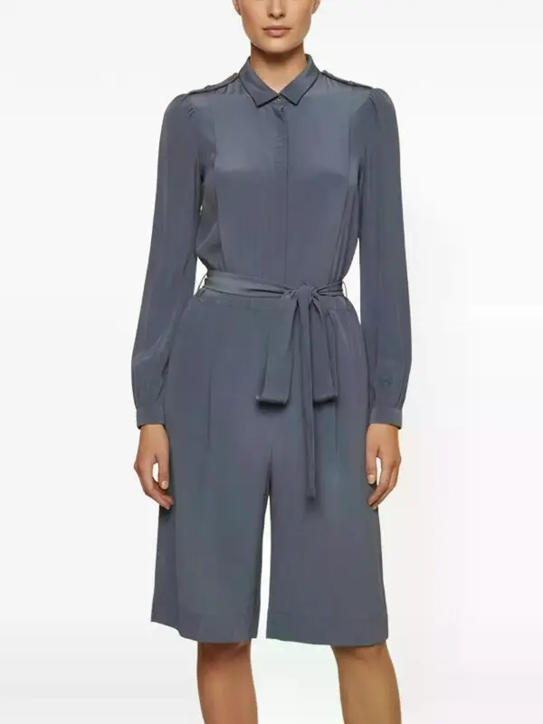 Gucci Tie-waist Crepe Playpsuit
