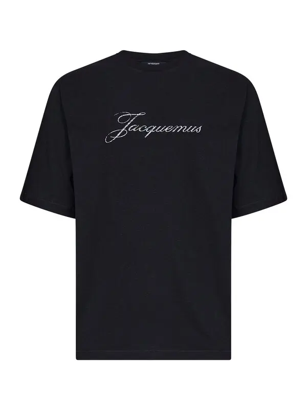 Jacquemus Black Jersey The Logo-printed T-shirt
