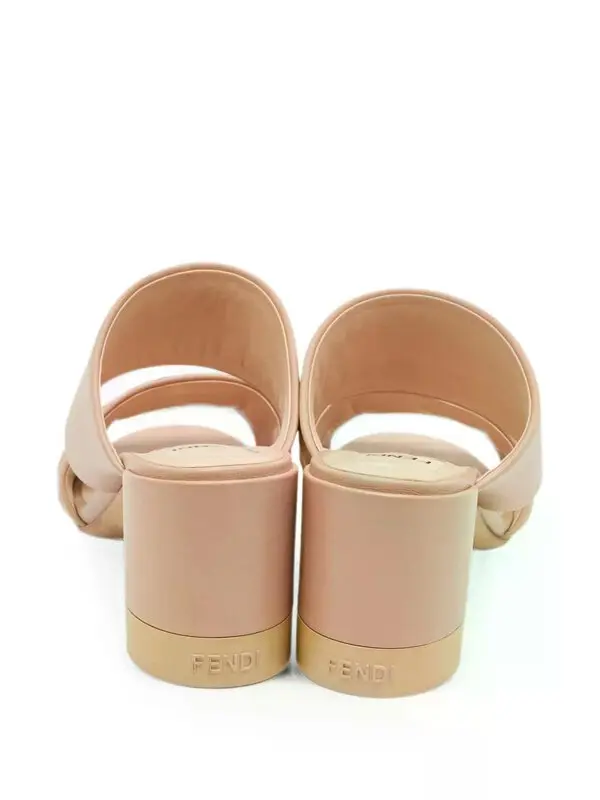 Fendi Ff Motif Dual-strap Block Heel Sandals
