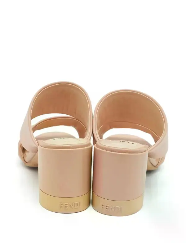Fendi Ff Motif Dual-strap Block Heel Sandals