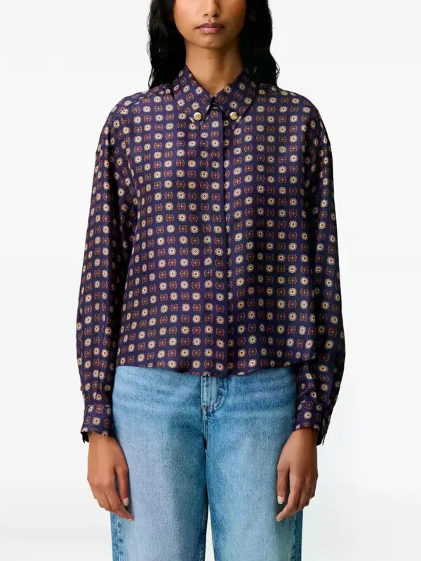 Claudie Pierlot Printed Silk Shirt