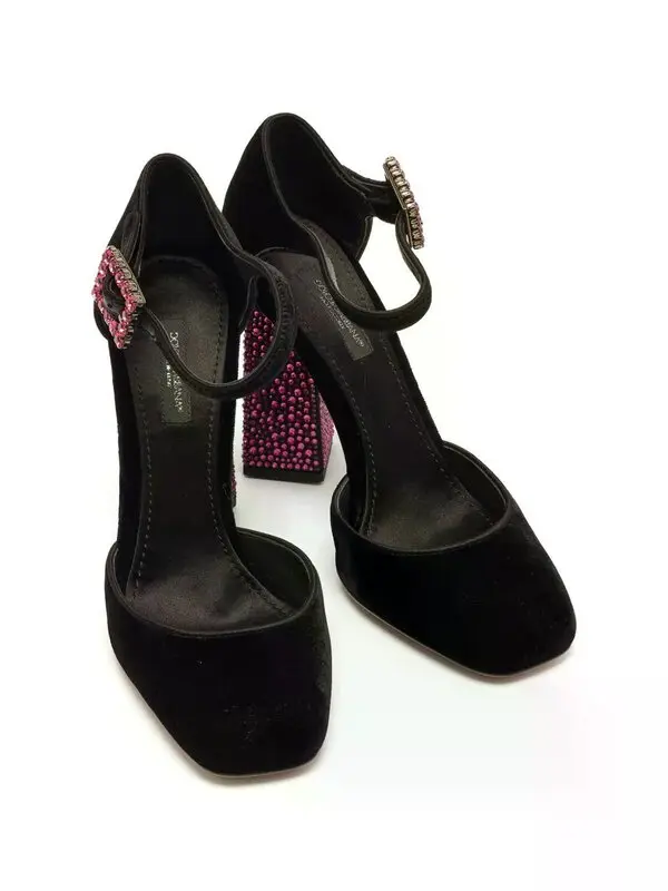 Dolce & Gabbana Crystal-embellished Block-heel Pumps