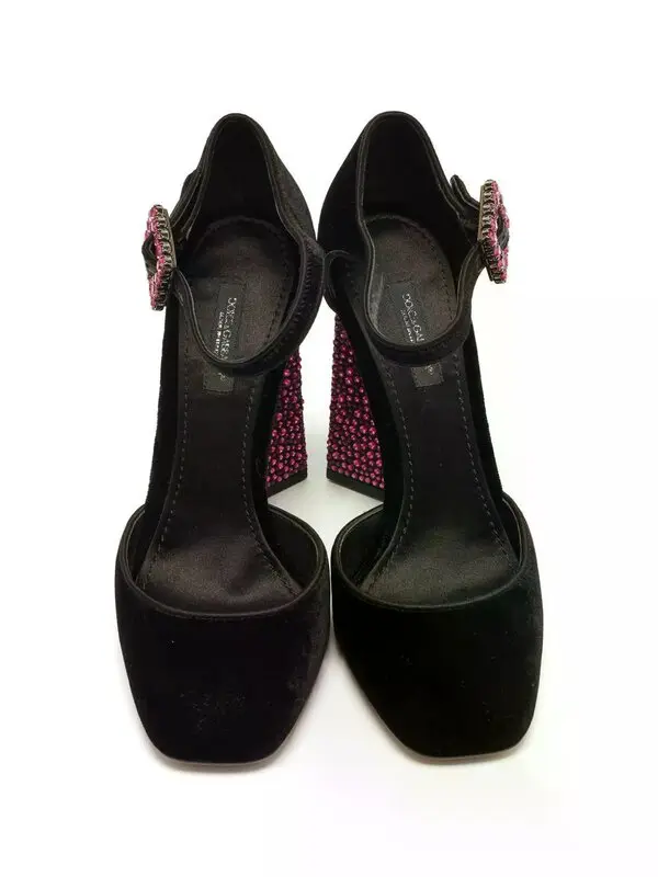 Dolce & Gabbana Crystal-embellished Block-heel Pumps