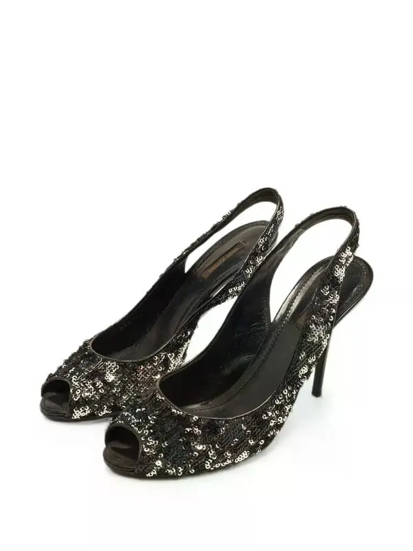 LOUIS VUITTON Liza Sequin-embellished Slingback Pumps