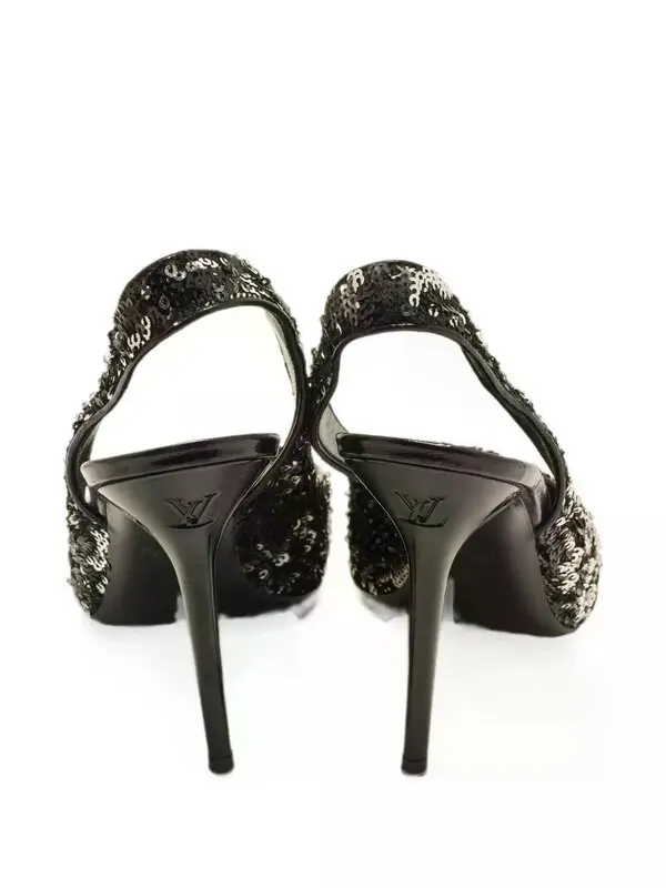 LOUIS VUITTON Liza Sequin-embellished Slingback Pumps