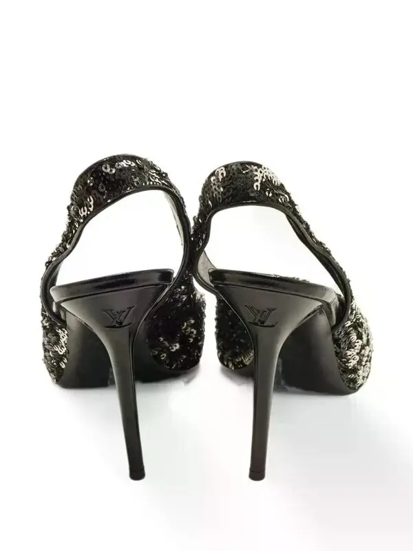 LOUIS VUITTON Liza Sequin-embellished Slingback Pumps