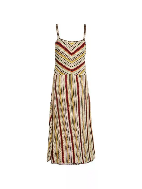 Zimmermann Striped Crochet-knit Midi Dress