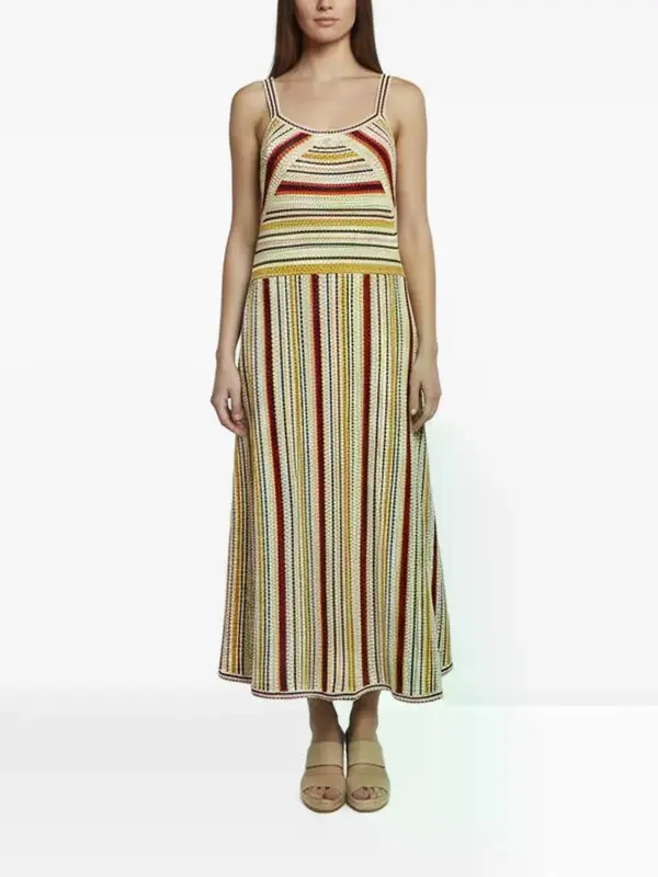 Zimmermann Striped Crochet-knit Midi Dress