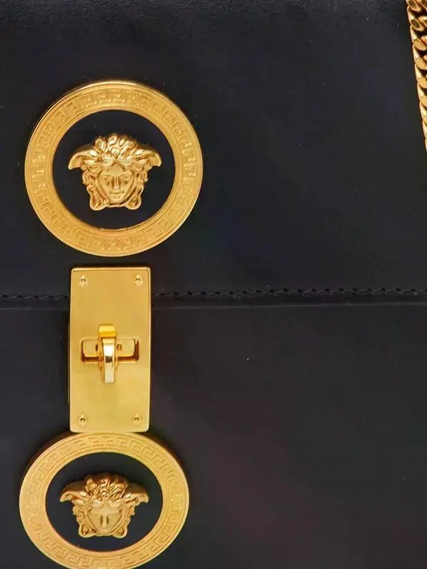 Versace Medusa Leather Shoulder Bag