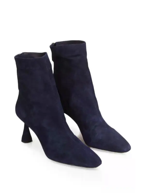AQUAZZURA Amore 75 Suede Almond-toe Ankle Boots
