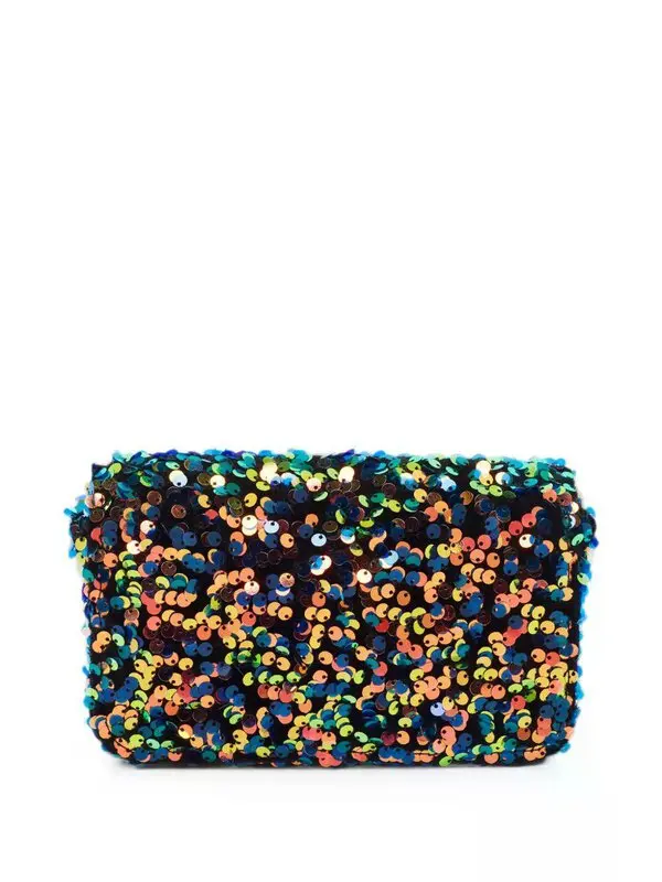 Furla 1927 Sequin Embellished Shoulder Bag - Black
