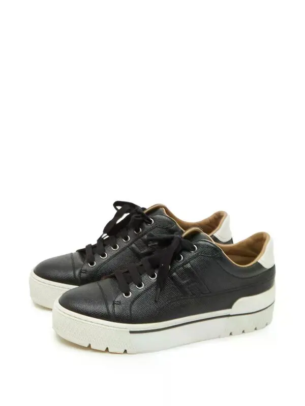 Hermès Voltage Grained Leather Platform Sneakers